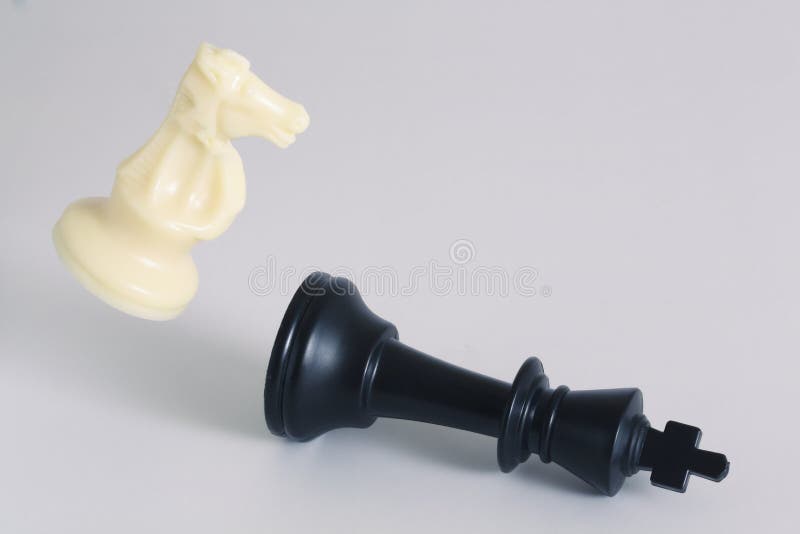Knight attack King chess stock image. Image of attack - 101731049