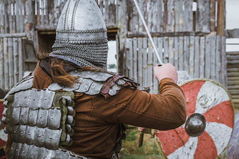 Knight back view stock image. Image of hair, defeated - 128069439