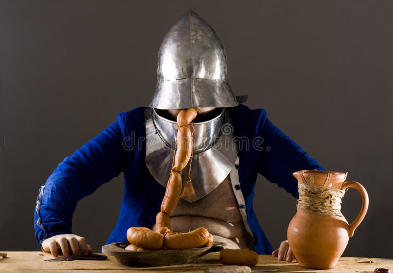 Knight with beer stock image. Image of bodyguard, knight - 22235319
