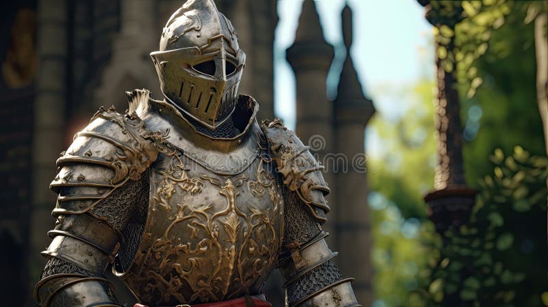 Knight in castle stock image. Image of armour, fantasy - 310358469
