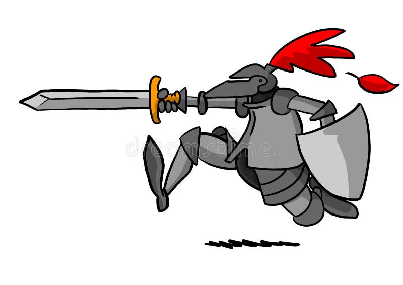 Knight Charging stock illustration. Illustration of determined - 43274682
