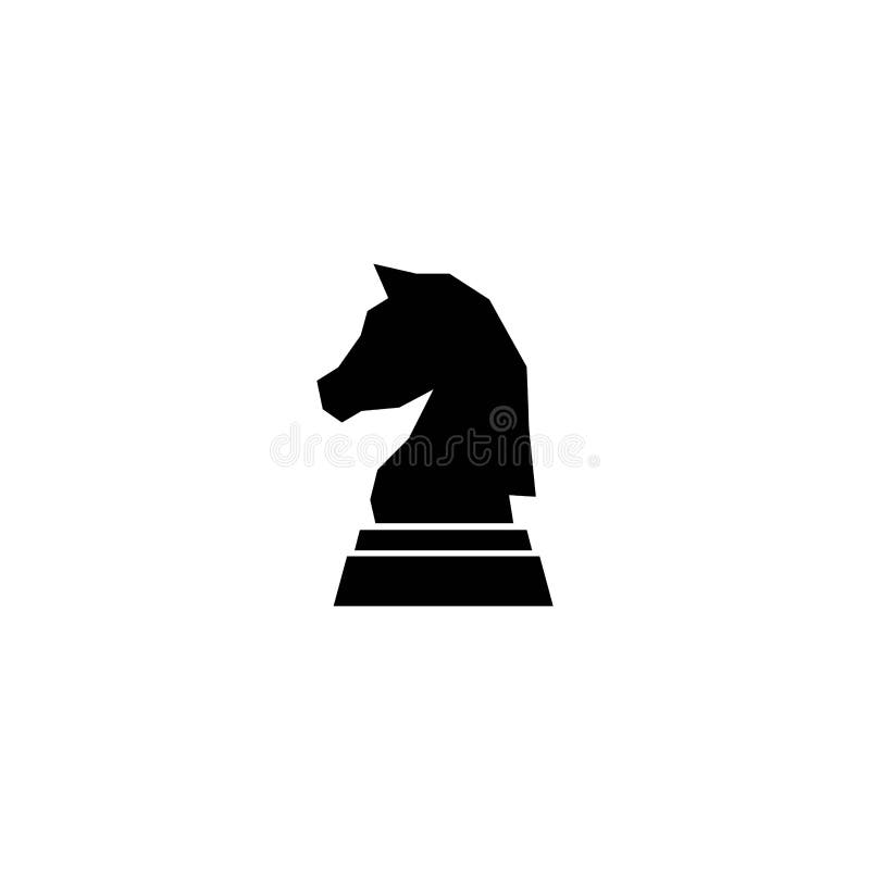 Knight chess icon stock vector. Illustration of board - 224070742