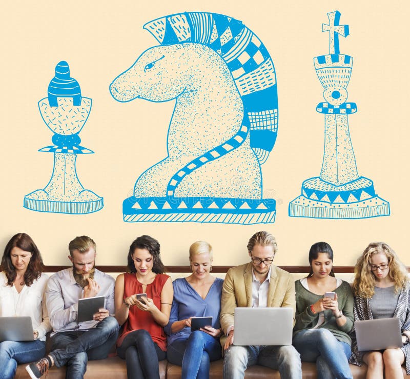Knight Chess Piece Strategy Graphic Concept Stock Photo - Image of ...