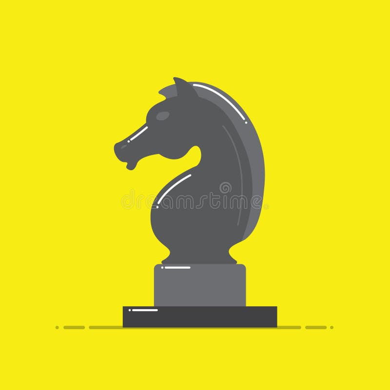 Knight Chess Piece. Vector Illustration Decorative Design Stock Vector ...