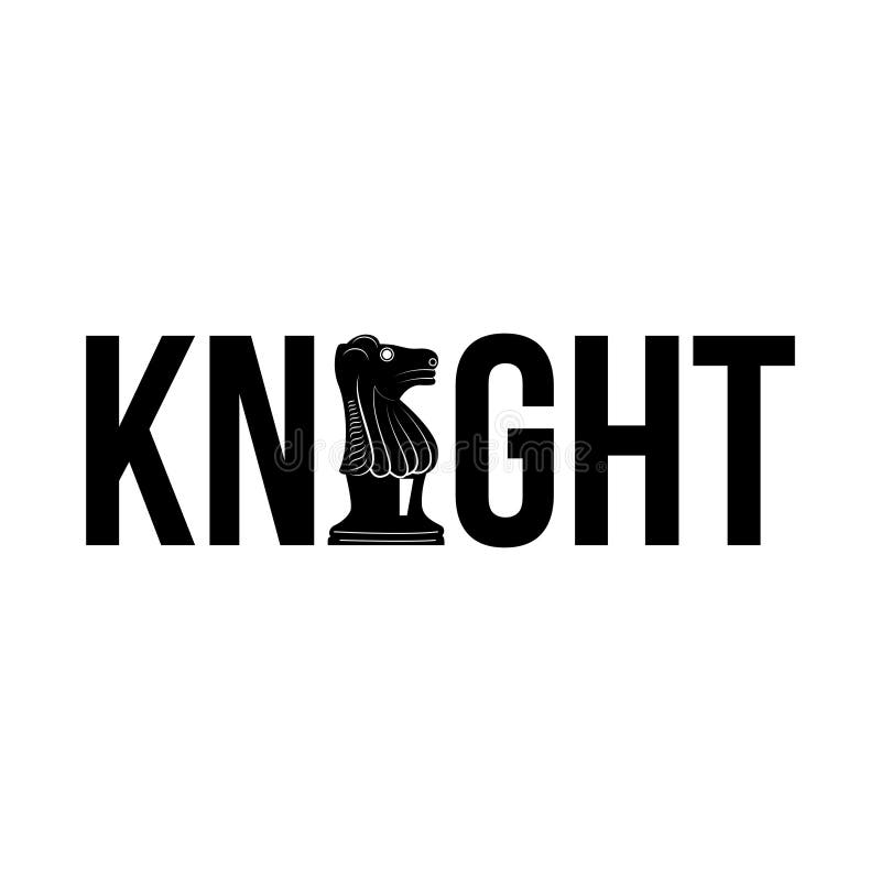 Knight Chess Typography Logo Vector Template Stock Vector ...
