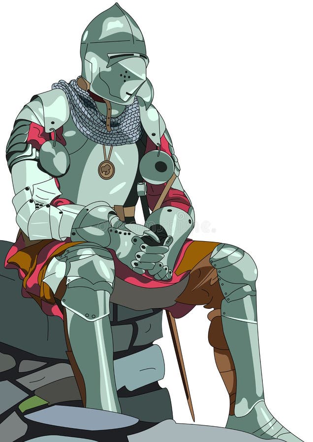 Knight colored stock vector. Illustration of insignia - 15701972