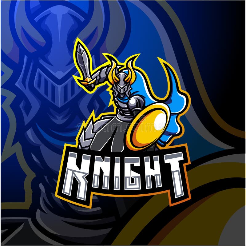 Knight Esport Mascot Logo Design Stock Vector - Illustration of emblem ...