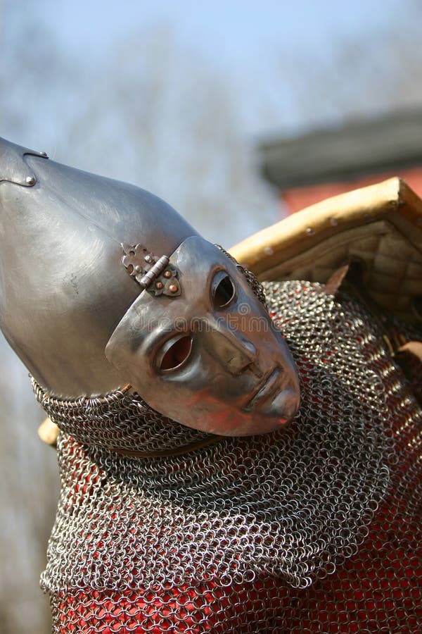 Knight face stock photo. Image of reconstruction, shield - 8098320