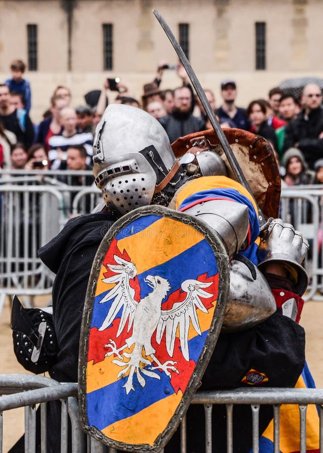 Knight fight in France editorial photo. Image of fight - 144680831