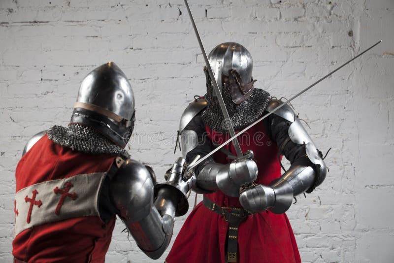 Knight fighting stock photo. Image of long, wall, fights - 92174140