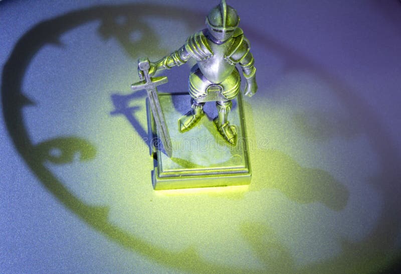 Knight Figure and Shadow Clock Stock Image - Image of shadow, dials ...