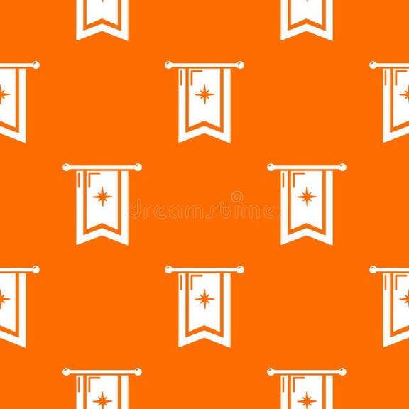 Knight Flag Pattern Vector Orange Stock Vector - Illustration of ...