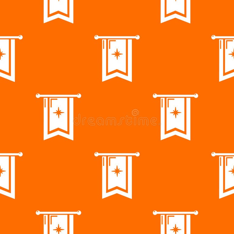 Knight Flag Pattern Vector Orange Stock Vector - Illustration of ...