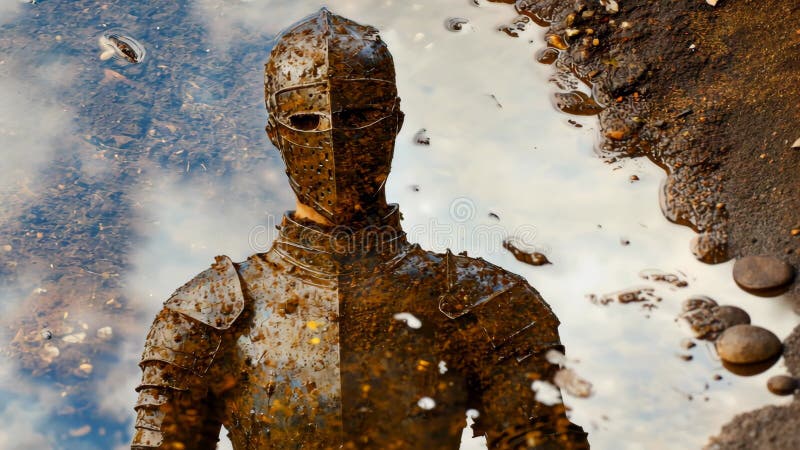 Knight Reflecting in Water with Rippling Effect Stock Footage - Video ...