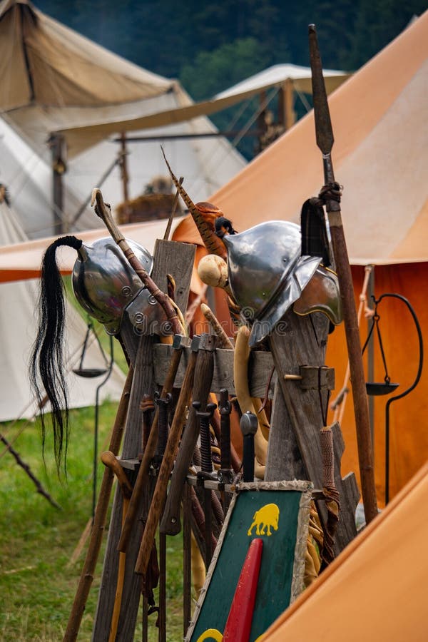 Knight Games Ehrenberg 2018 Fight Equipment Stock Photo - Image of fair ...