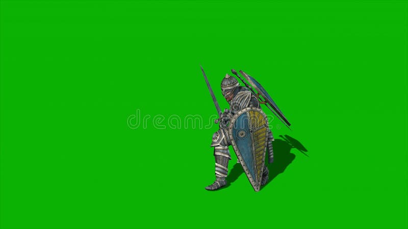 Knight on Green Screen Background Stock Video - Video of sword, fight ...