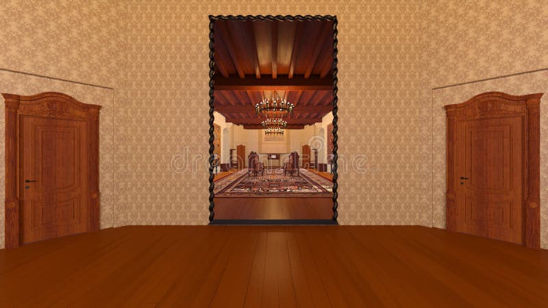 Knight guest hall stock illustration. Illustration of medieval - 106306706