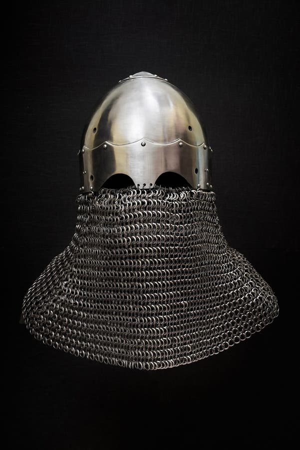 Knight helmet on black stock photo. Image of metallic - 251155938