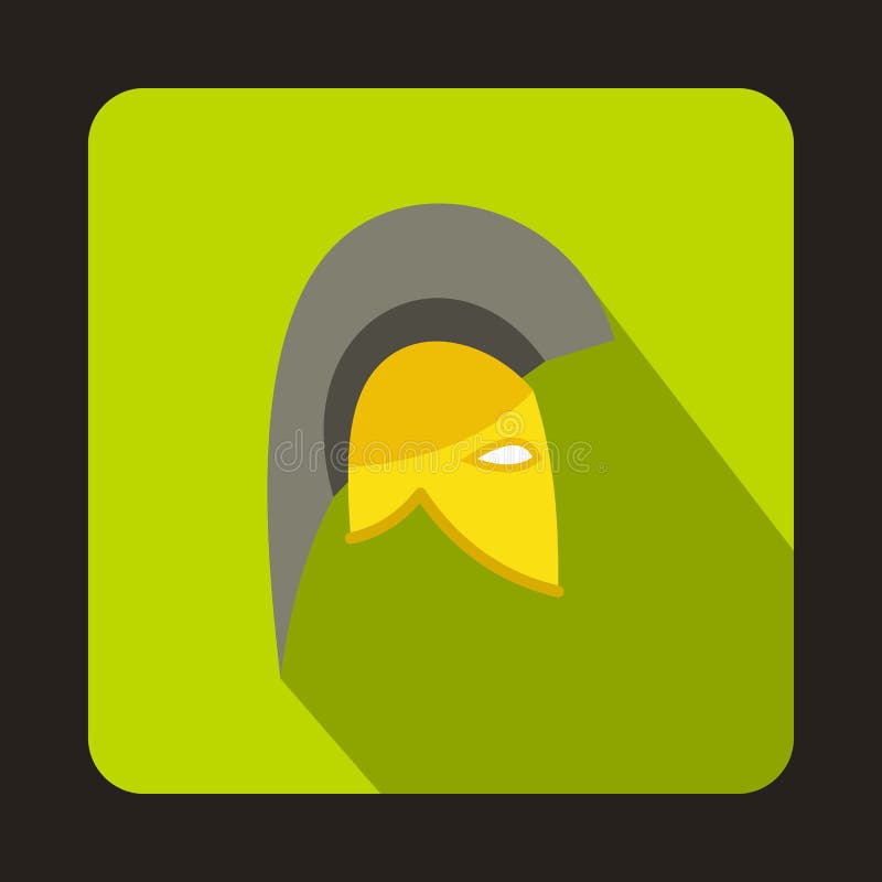 Knight Helmet Icon, Flat Style Stock Vector - Illustration of helmet ...