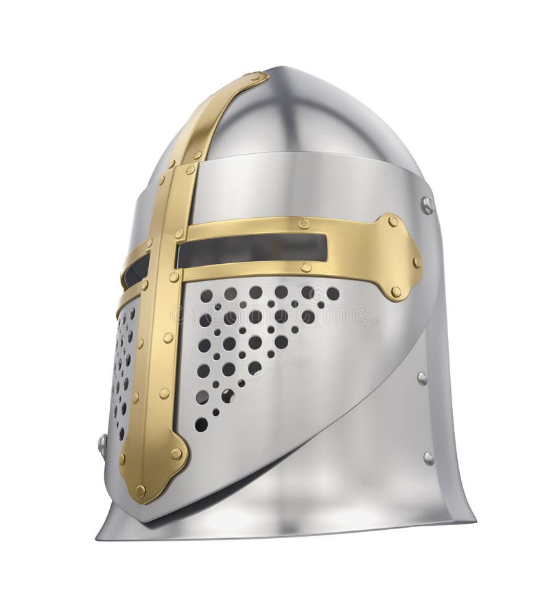 Knight Helmet Isolated stock illustration. Illustration of isolated ...
