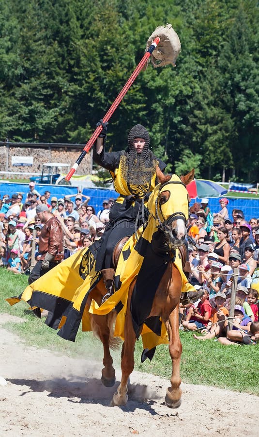 Knight on the horse editorial stock photo. Image of castle - 27871733