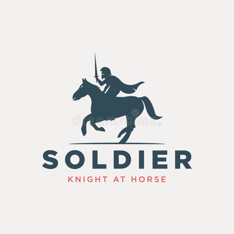 Knight Horse Logo Vector Vintage Illustration Template Design Stock ...