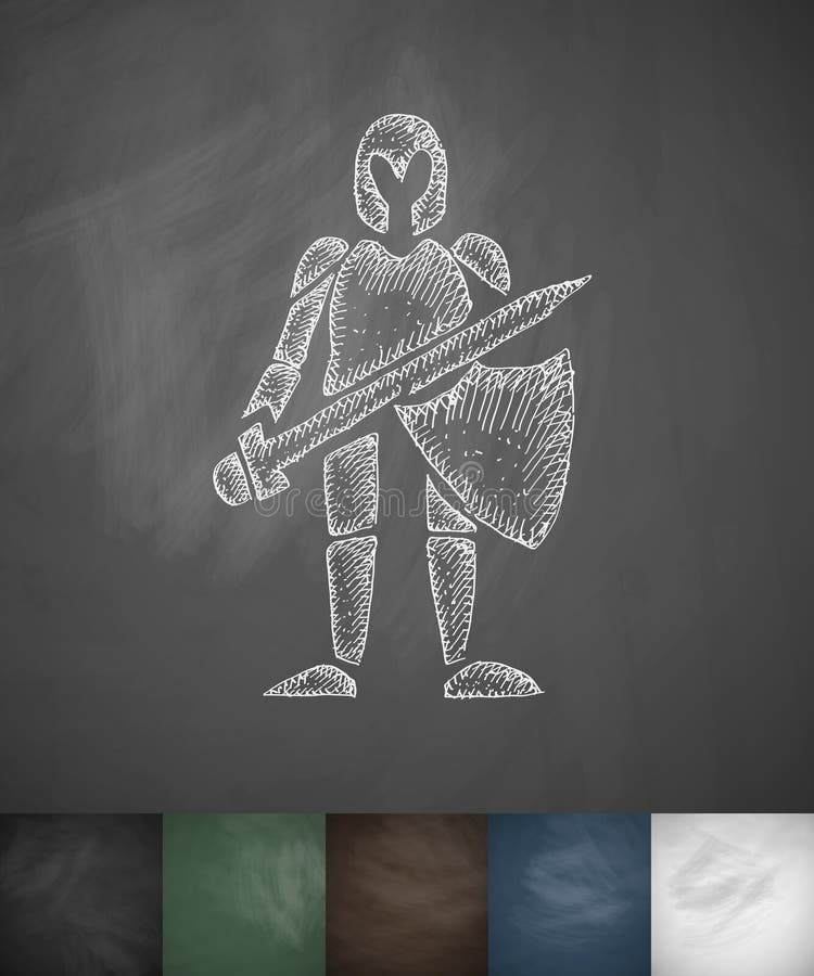 Knight Icon. Hand Drawn Vector Illustration Stock Vector - Illustration ...