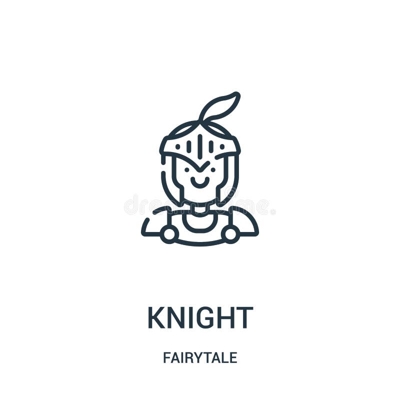 Knight Icon Vector from Fairytale Collection. Thin Line Knight Outline ...