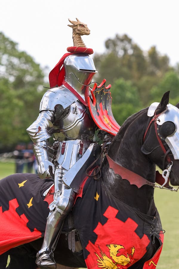 Knight Jousting. Medieval Knights during a Jousting Tournament ...