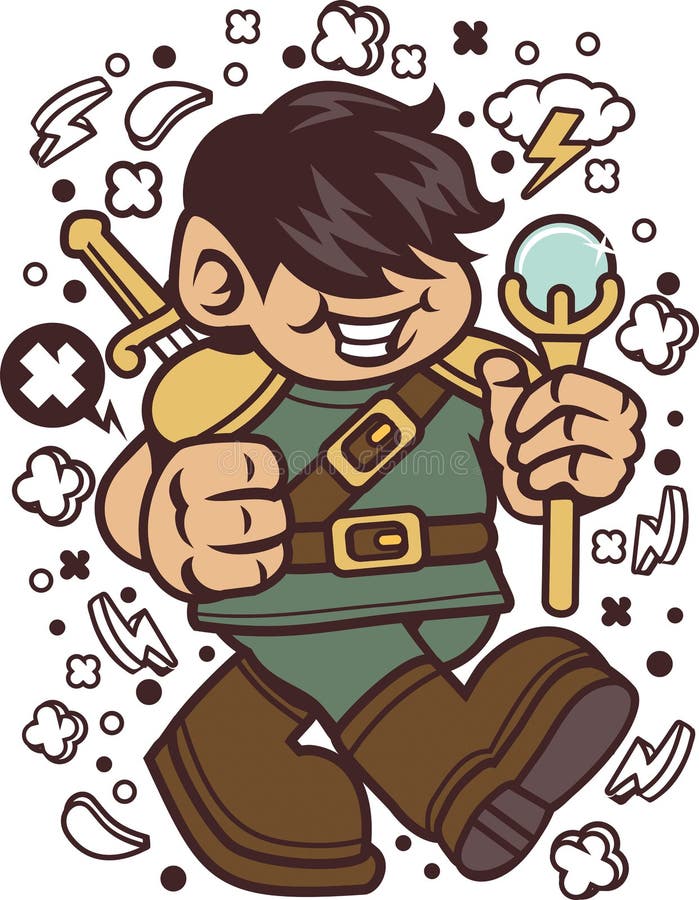 Knight Kid stock illustration. Illustration of character - 323001441
