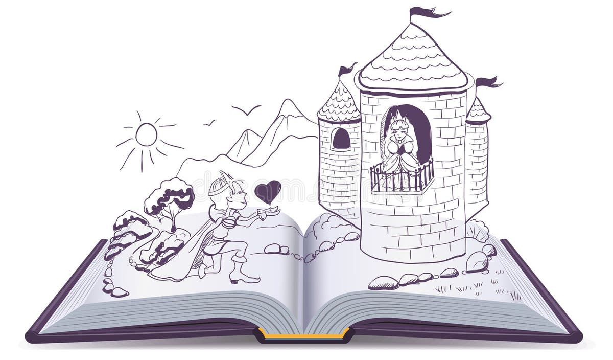Open Book Cartoon Castle Stock Illustrations – 261 Open Book Cartoon ...