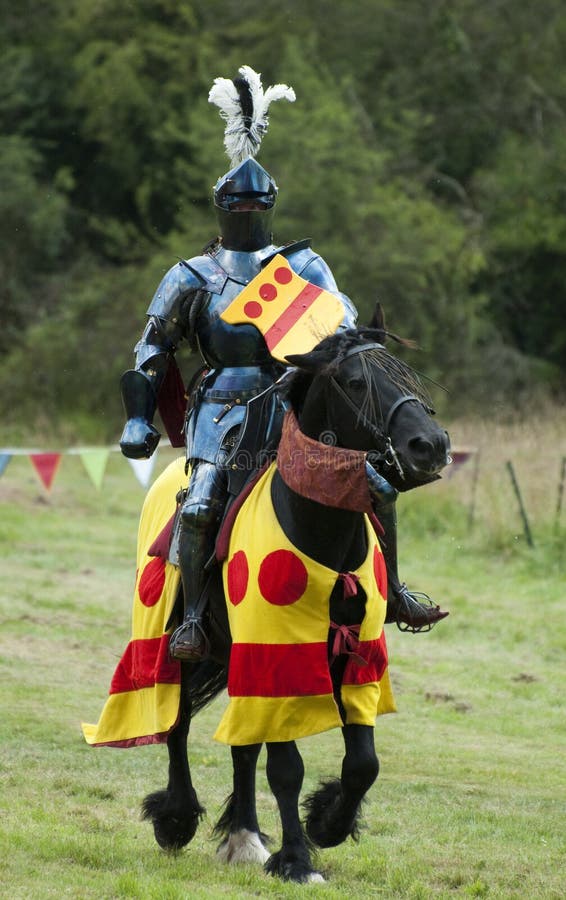 Knight at the Medieval Joust Competition Stock Image - Image of ...