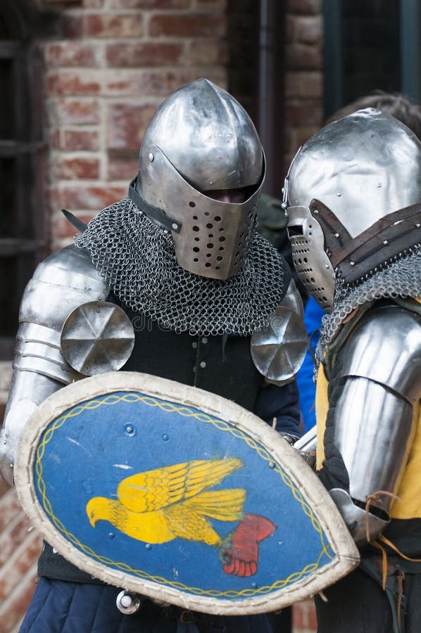 Knight in metal armor. stock photo. Image of medieval - 73639004