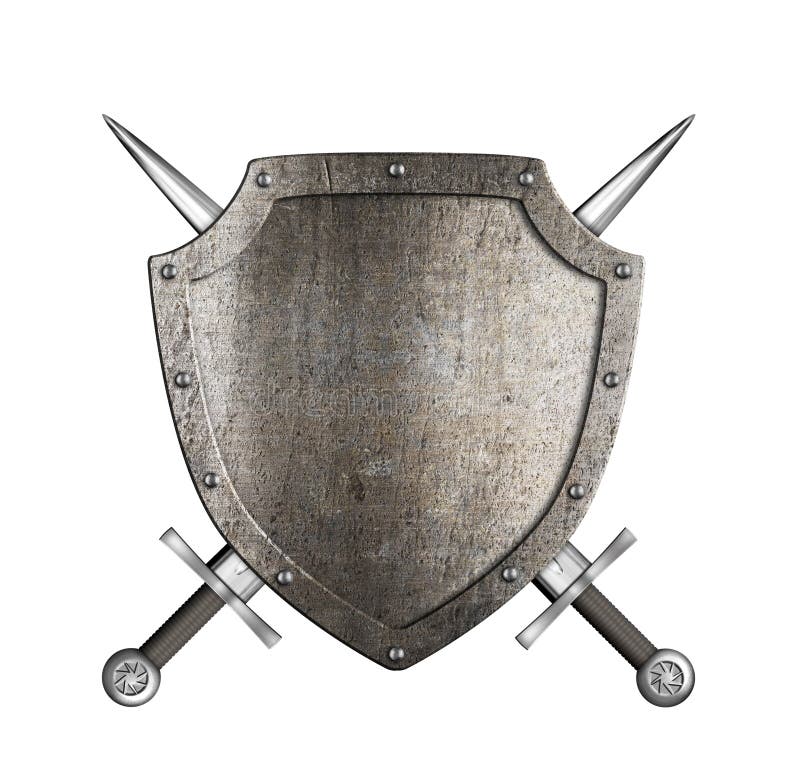 Knight Metal Shield with Crossed Swords Coat of Arms Stock Illustration ... Knight Metal Shield with Crossed Swords Coat of Arms Stock Illustration ...