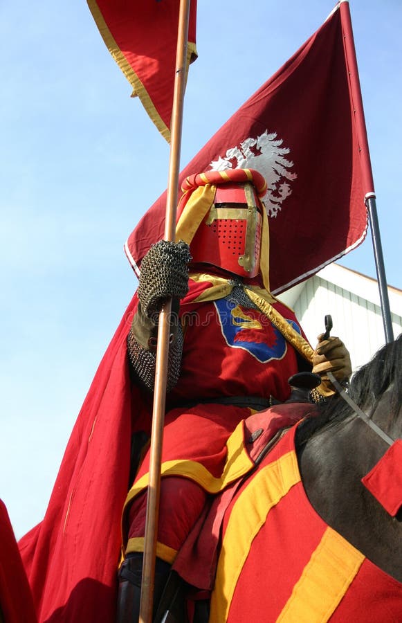 A Knight Parading during Medieval Week in Sweden Stock Photo - Image of ...