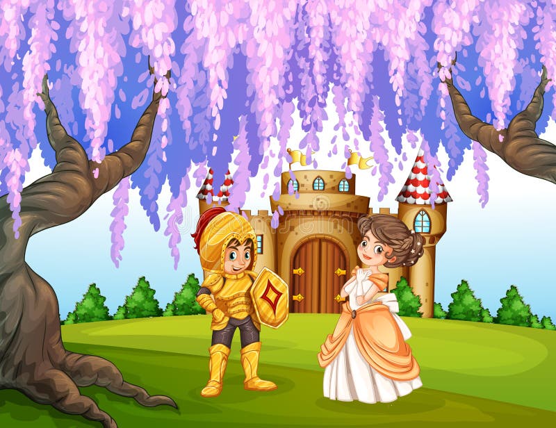 Knight and princess stock vector. Illustration of elegance - 46262874