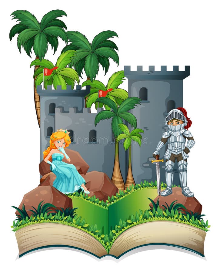 Knight and princess stock vector. Illustration of outfit - 48932848