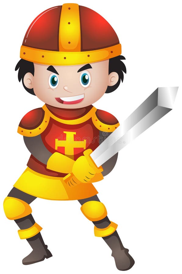 Brave Kid Playing Knight Stock Illustrations – 23 Brave Kid Playing ...