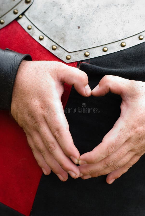 Knight s heart stock photo. Image of sense, symbol, fingers - 26180536