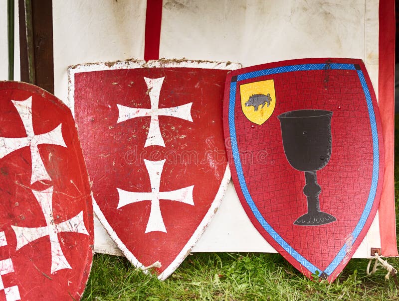 The Knight`s shield stock photo. Image of june, armor - 100258566