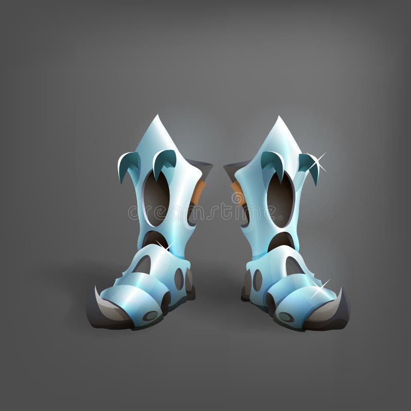 Knight s steel boots. stock vector. Illustration of iron - 70545992