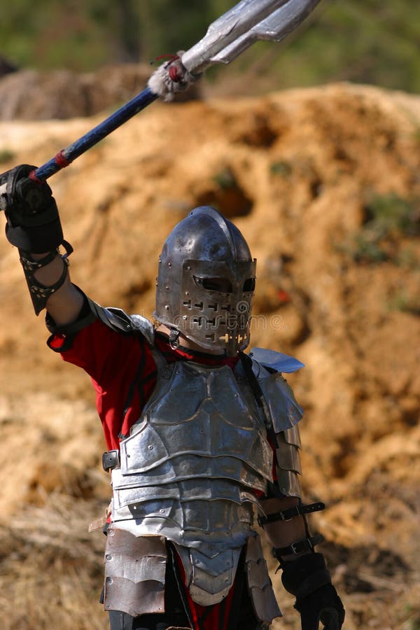 Armored knight stock photo. Image of thrust, knight, warrior - 3242868