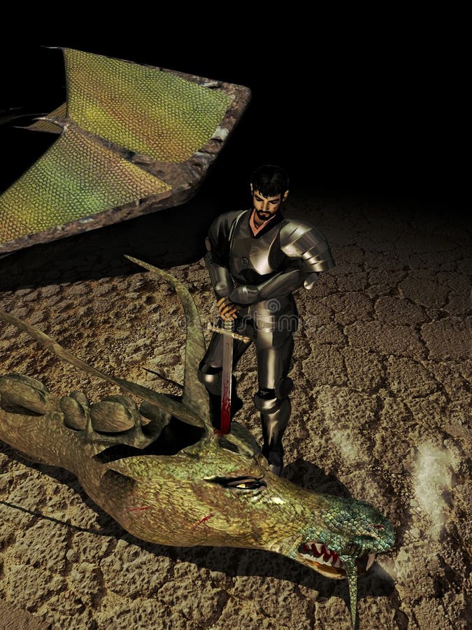 Knights victory stock illustration. Illustration of flames - 26928301