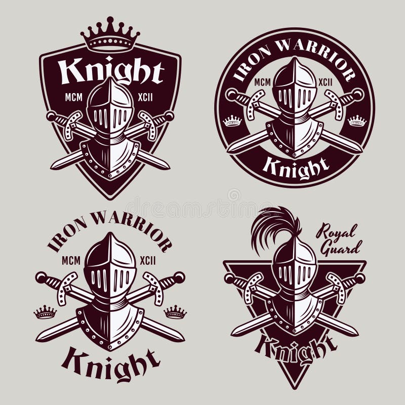 Knight Vector Vintage Emblem, Badge, Label or Logo Stock Vector ...