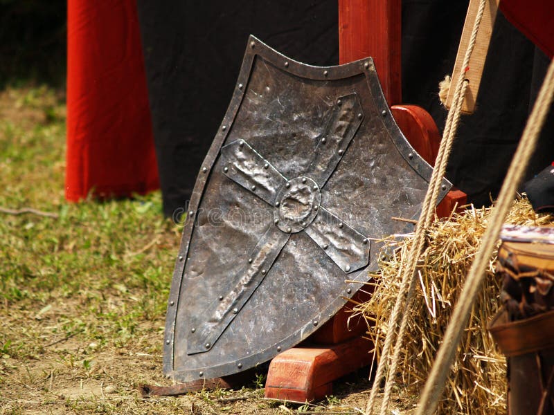Knight shield stock image. Image of history, steel, arms - 49103729
