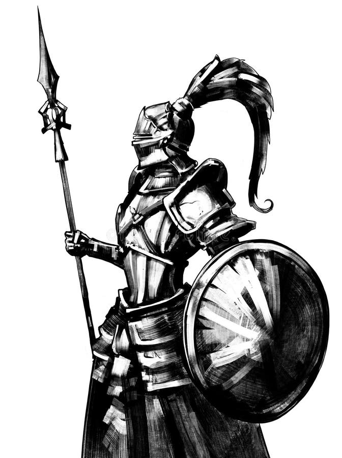 Knight Helmet Profile Stock Illustrations – 436 Knight Helmet Profile ...