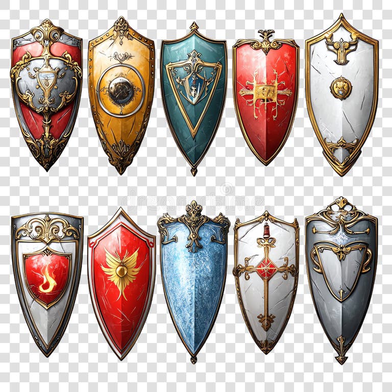 Knight shields stock image. Illustration of reflection - 341489699