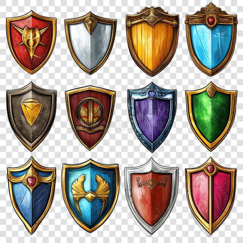 Knight shields stock photo. Illustration of glass, graphics - 341489700