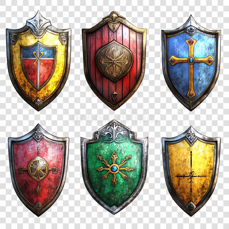 Knight shields stock illustration. Illustration of safety - 341489711