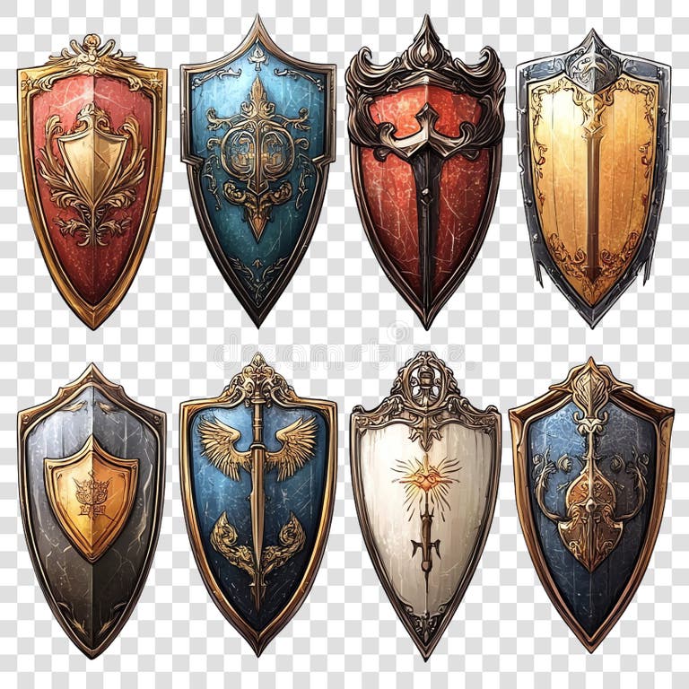 Knight shields stock image. Illustration of security - 341489713
